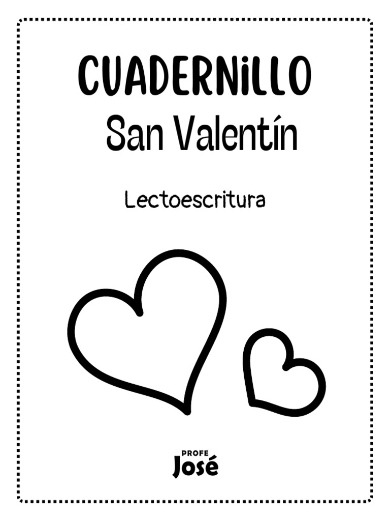 Cuadernillo San Valentín - Lectoescritura | PDF