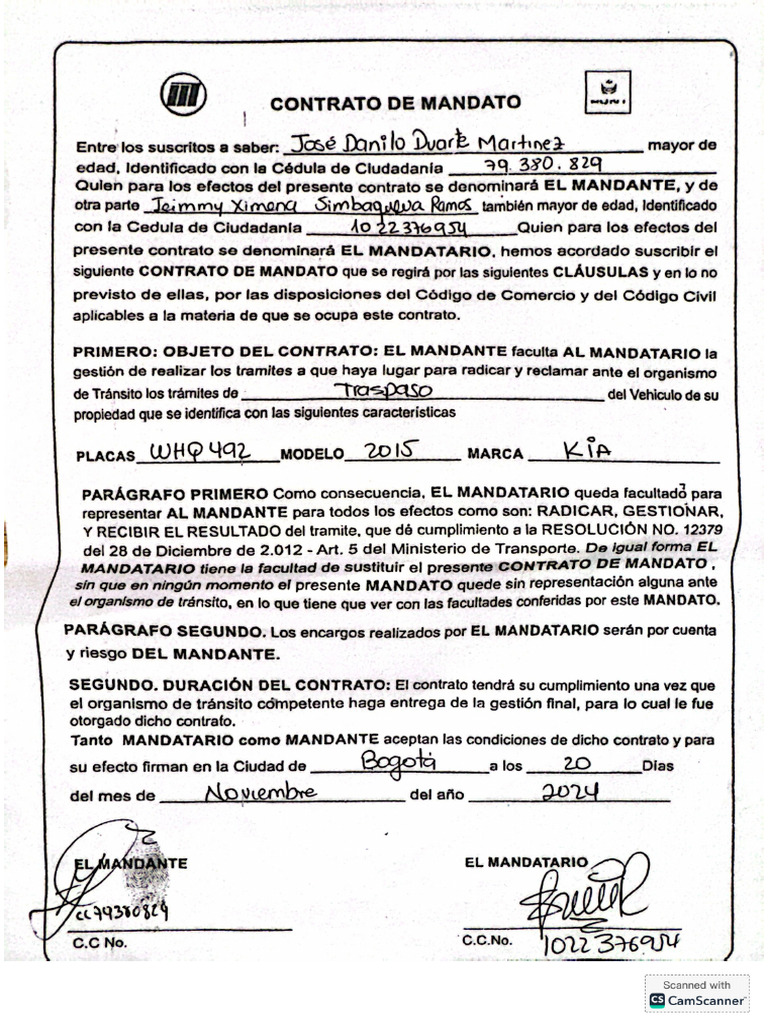 Contrato de Mandato Poder | PDF