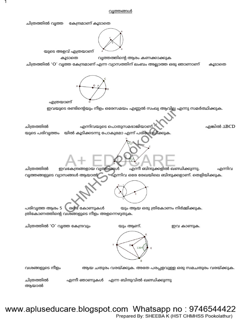 A+ Blog-Sslc-Mathematics-Chapter-2 - Previous Year Questions and ...