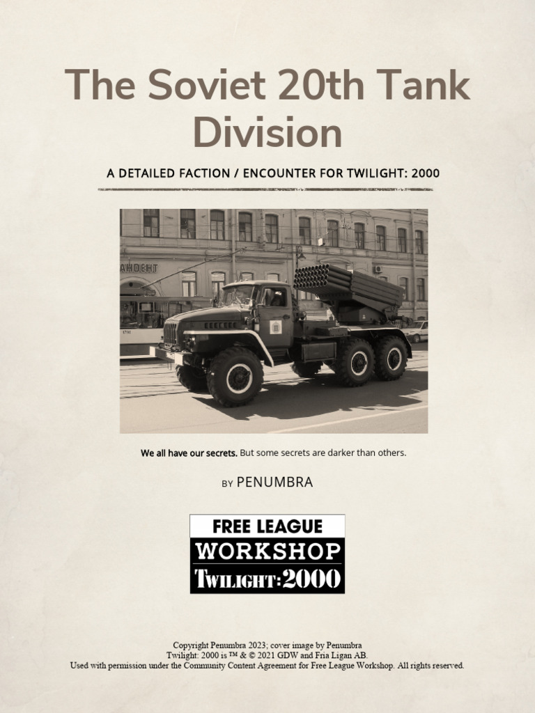 963838-Soviet 20th Tank Division v1.1 | PDF | Regiment | Battalion