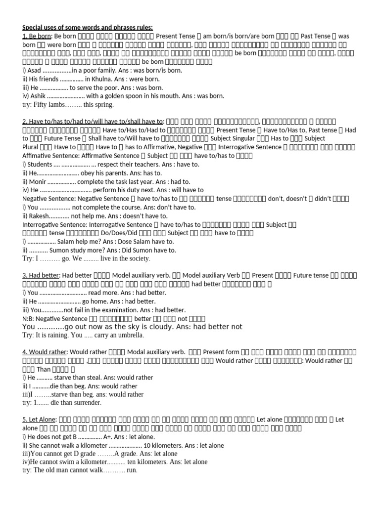 special use of words and phrases | PDF