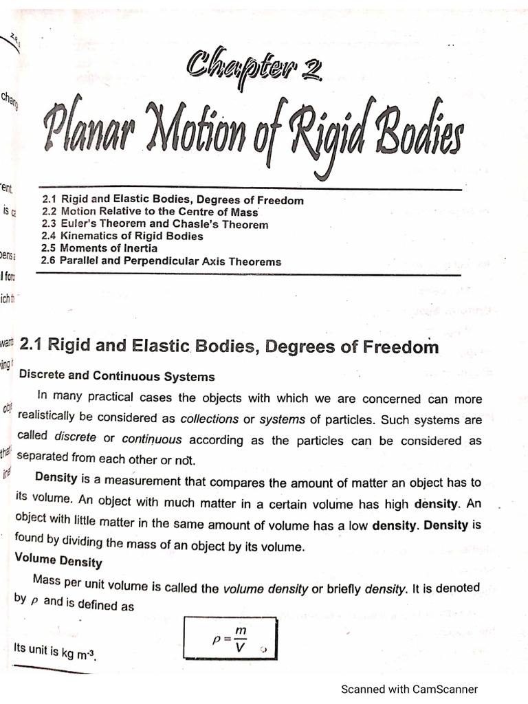 CH 2 Planar Motion of Rigid Bodies | PDF