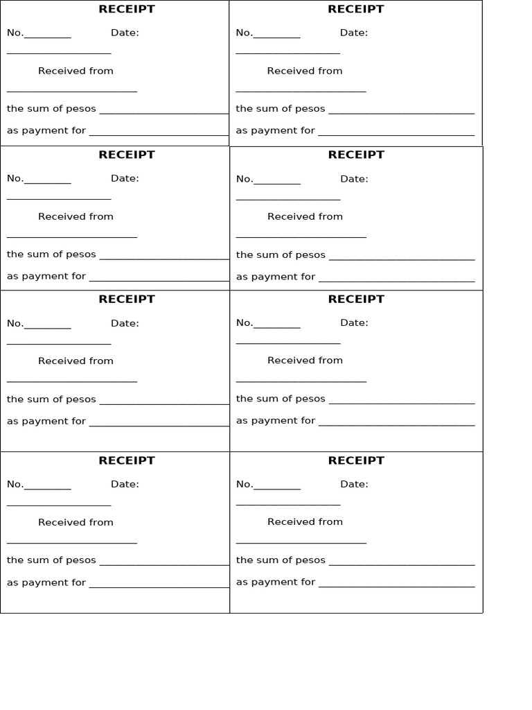 Receipt Template Example | PDF