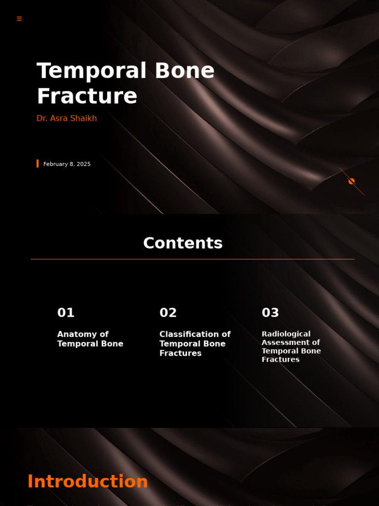 Temporal Bone Fracture | PDF | Radiology | Ear