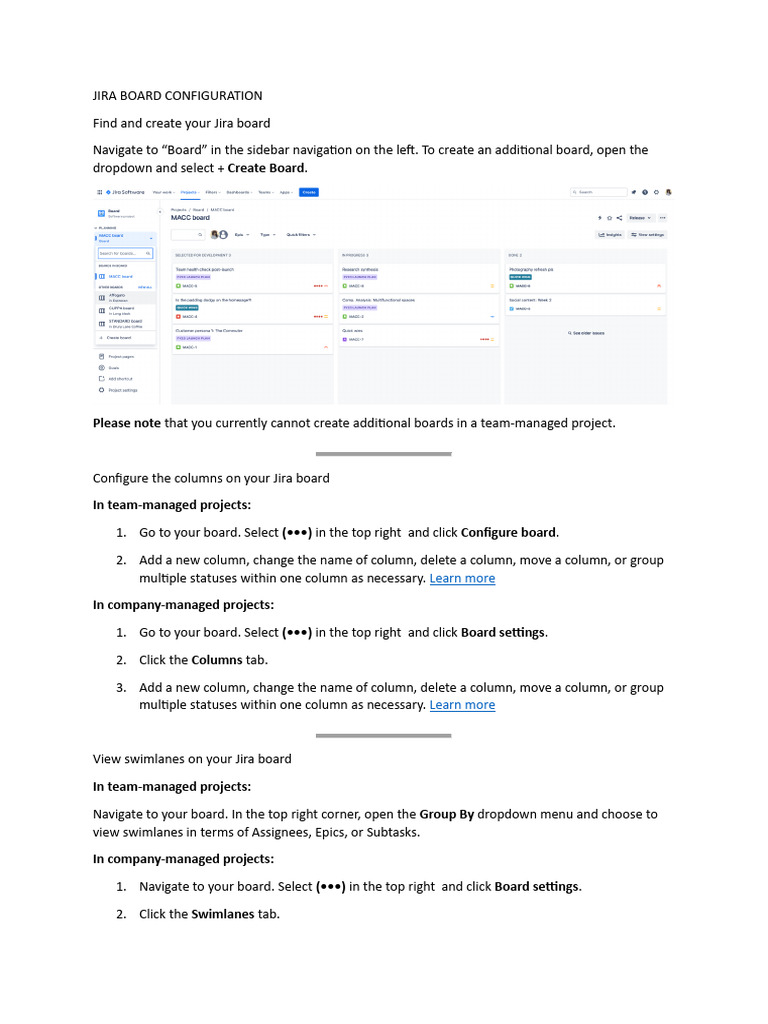 Jira Board Configuration | PDF | Software | Computing