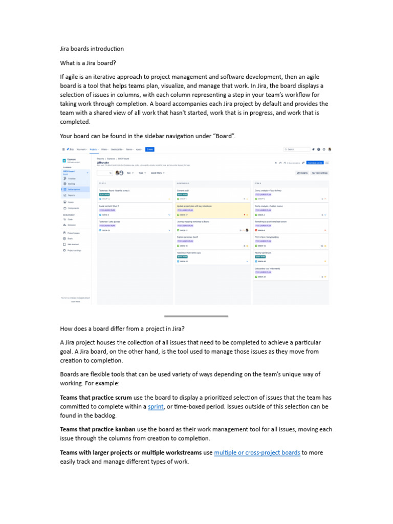 Working With Jira Board | PDF