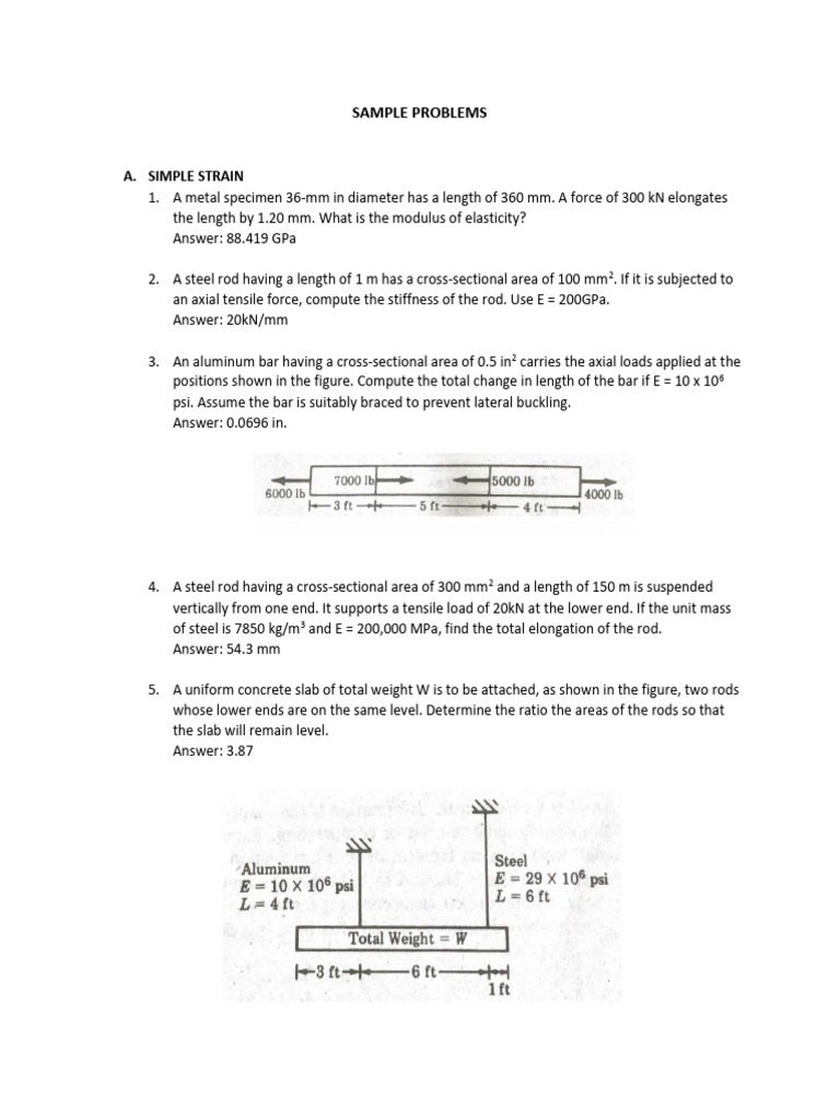 3 Sample Problem_Simple Strain | PDF