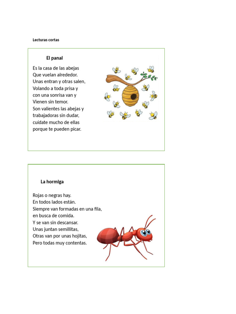 Lecturas Cortas para Niños | PDF