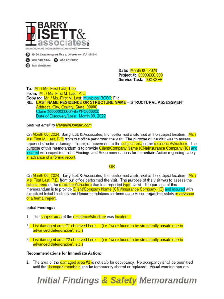 Structural Assessment Findings Report | PDF