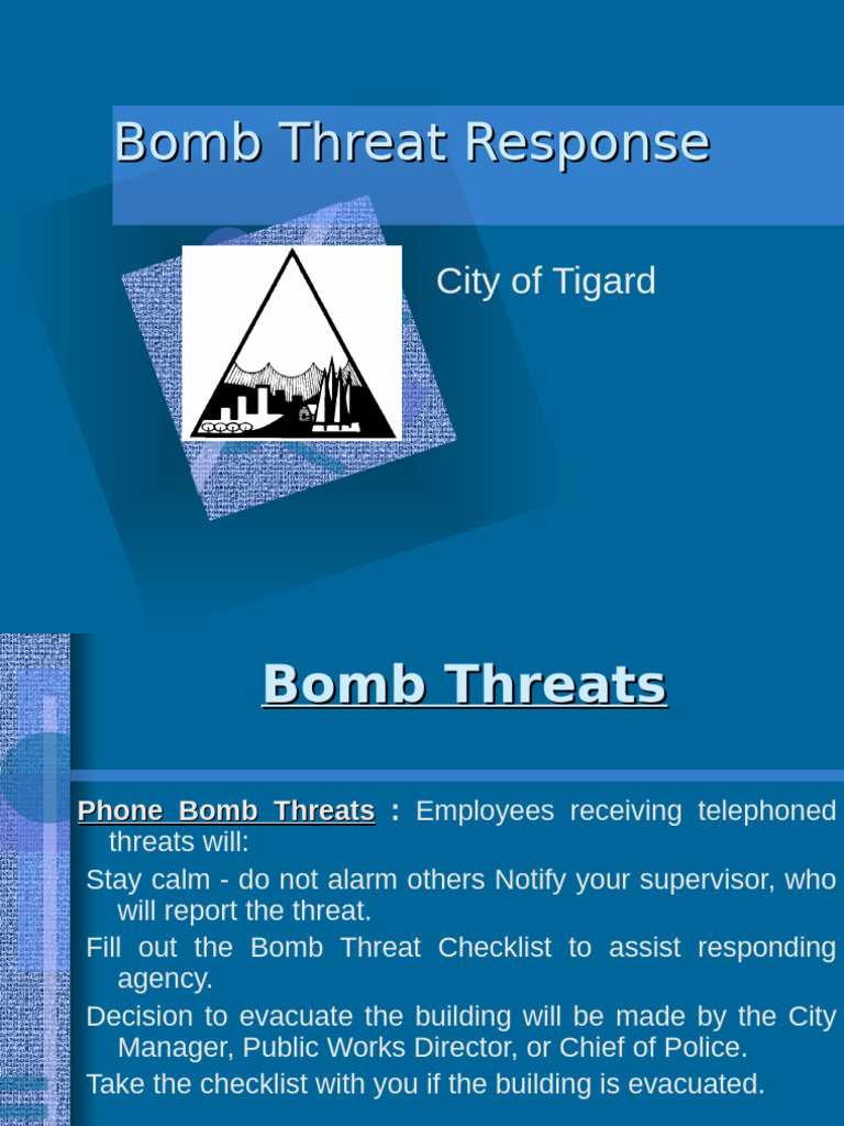 Bomb Threat Response Guidelines | PDF | Emergency | National Security