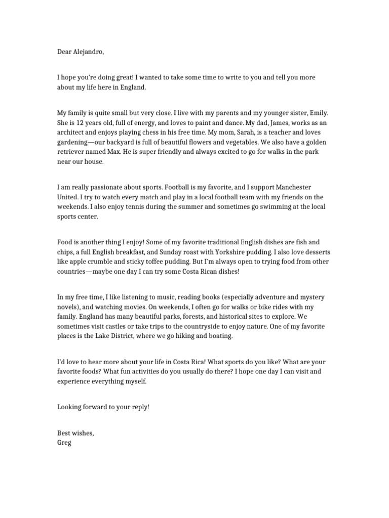 Letter From Greg | PDF