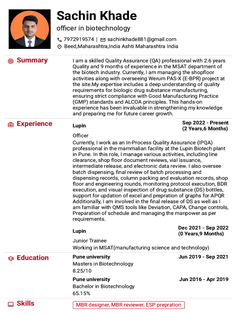 Sachin_Khade_CV | PDF