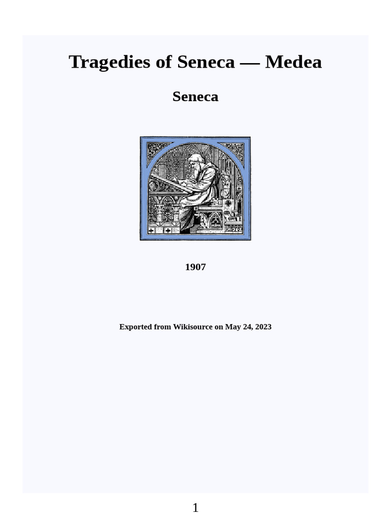 Seneca's Medea: A Tragic Tale of Vengeance | PDF | Jason | Argonauts