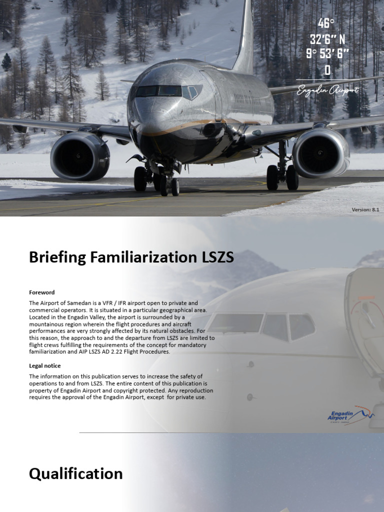 Briefing Familiarization LSZS | PDF | Instrument Flight Rules | Visual ...