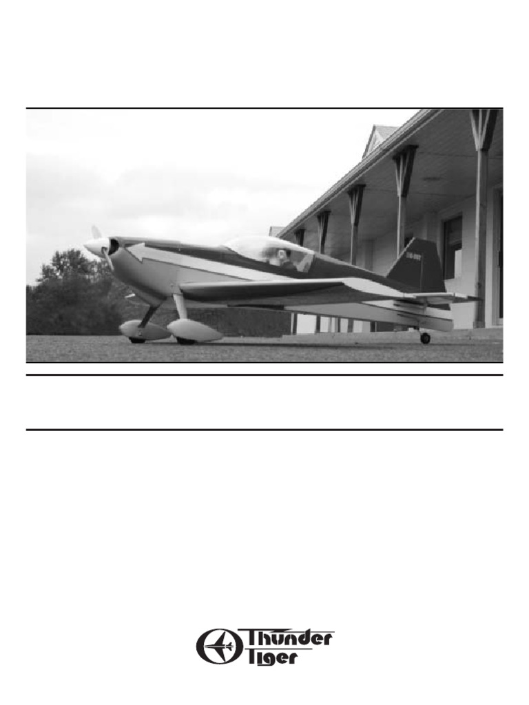 Thunder Tiger TT g-202-40 Manual | PDF | Empennage | Flight Control Surfaces