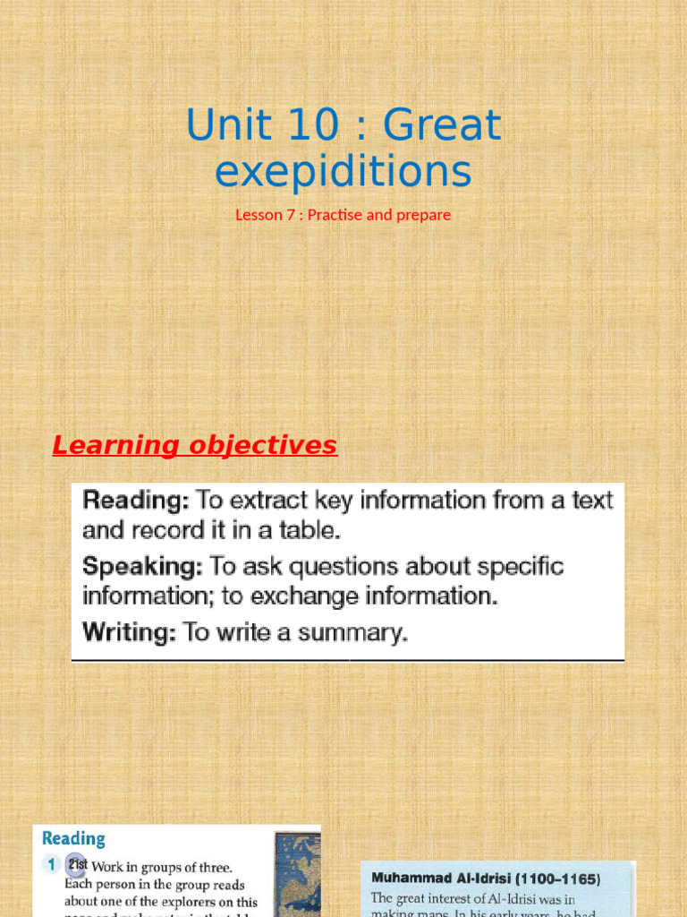 Unit 10 lesson 7 | PDF