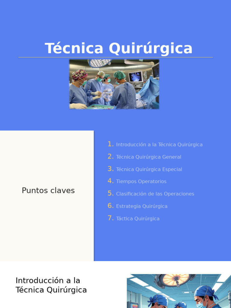 Tecnica Quirurgica | PDF | Cirugía