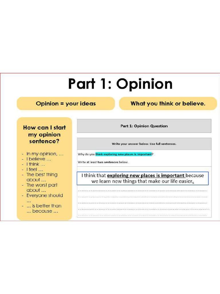 Writing Part 1 | PDF