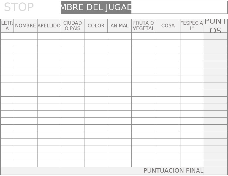 Stop Plantilla | PDF