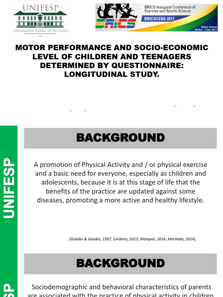 Motor Performance and Socio-Economic Level of Children and Teenagers ...