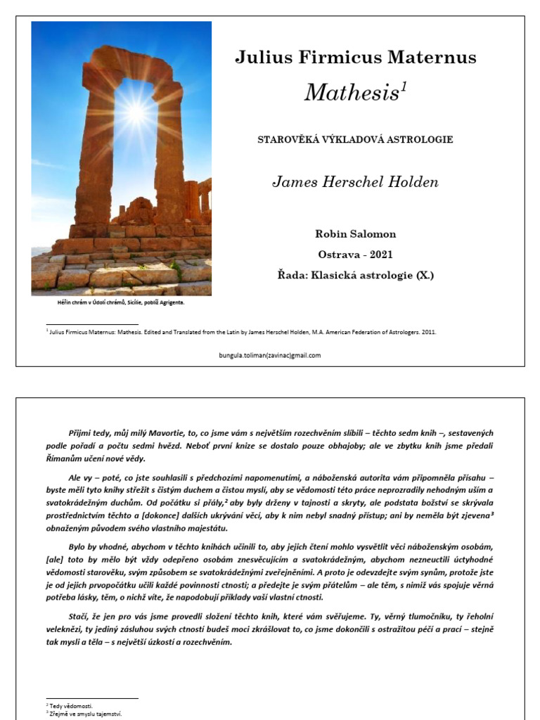 Julius Firmicus Maternus | PDF