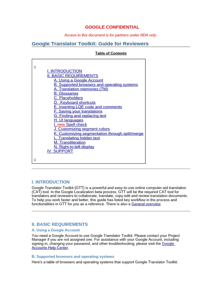 Google Translator Toolkit User Guide | PDF | Software | Linguistics