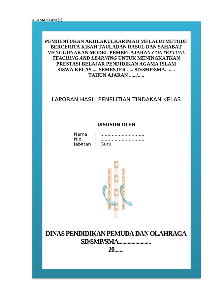 Materi PTK Agama Islam Akhlak Kisah Tauladan CTL | PDF