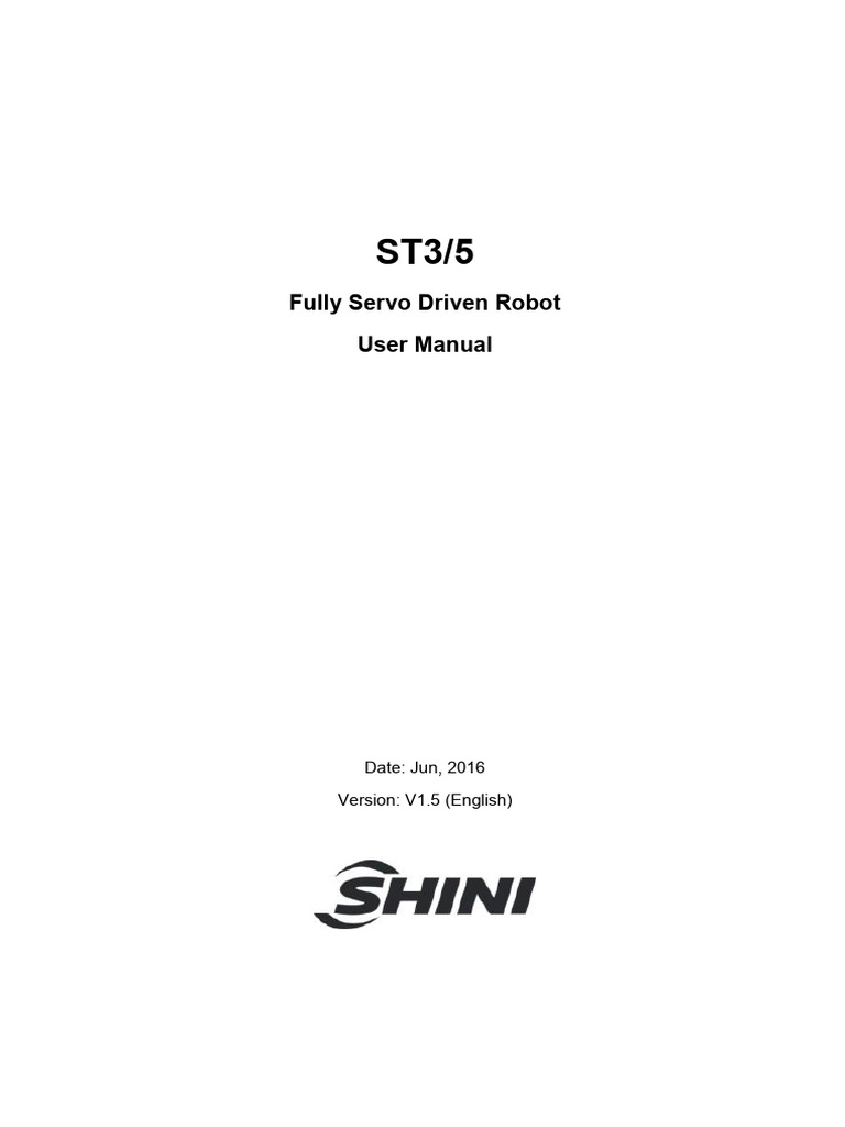 Fully Servo Driven Motor Robot ST3 ST5 1 | PDF | Input/Output | Servomechanism