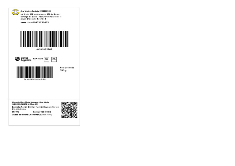 Shipment Labels 250313100220 | PDF