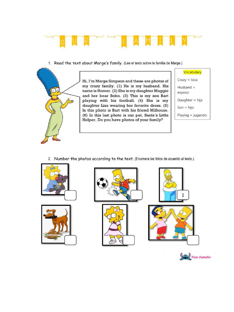 Worksheet SIMPSON FAMILY | PDF