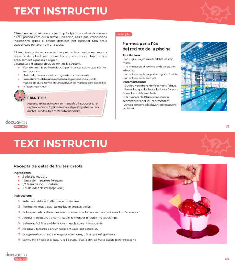 Píndola - El Text Instructiu | PDF