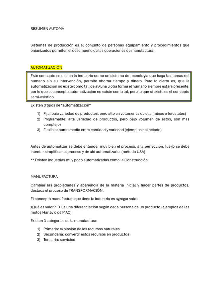 Resumen Automa | PDF | Solenoide | Sensor