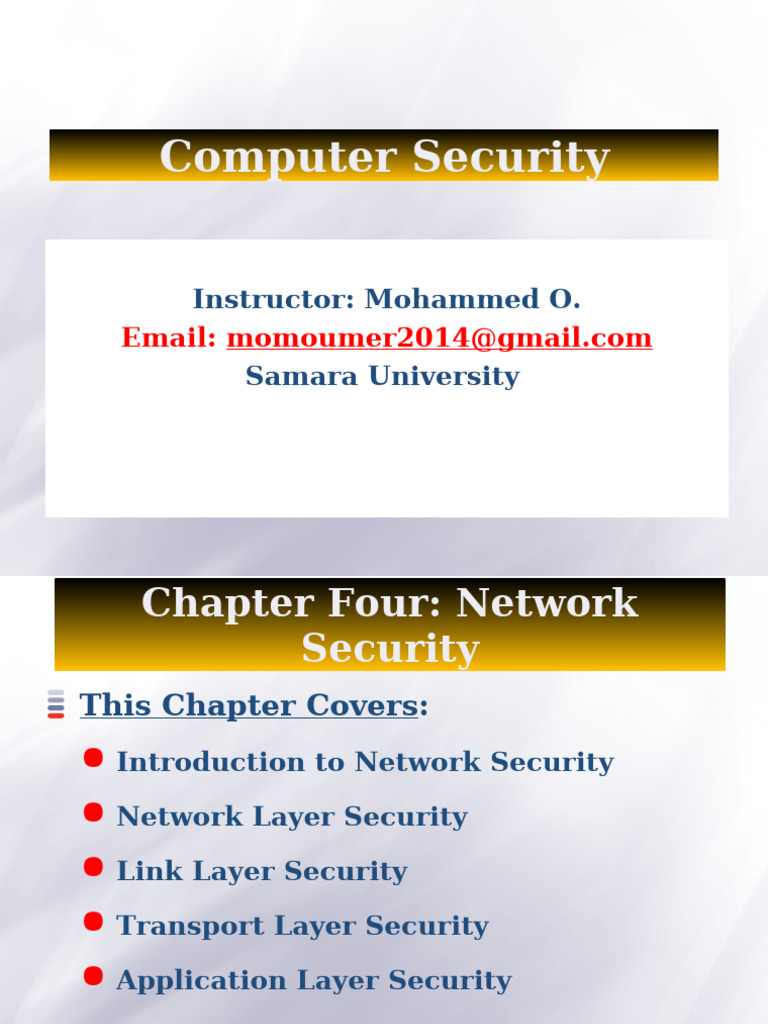 Chapter 4 - Network Security | PDF | Transport Layer Security | Internet Protocols