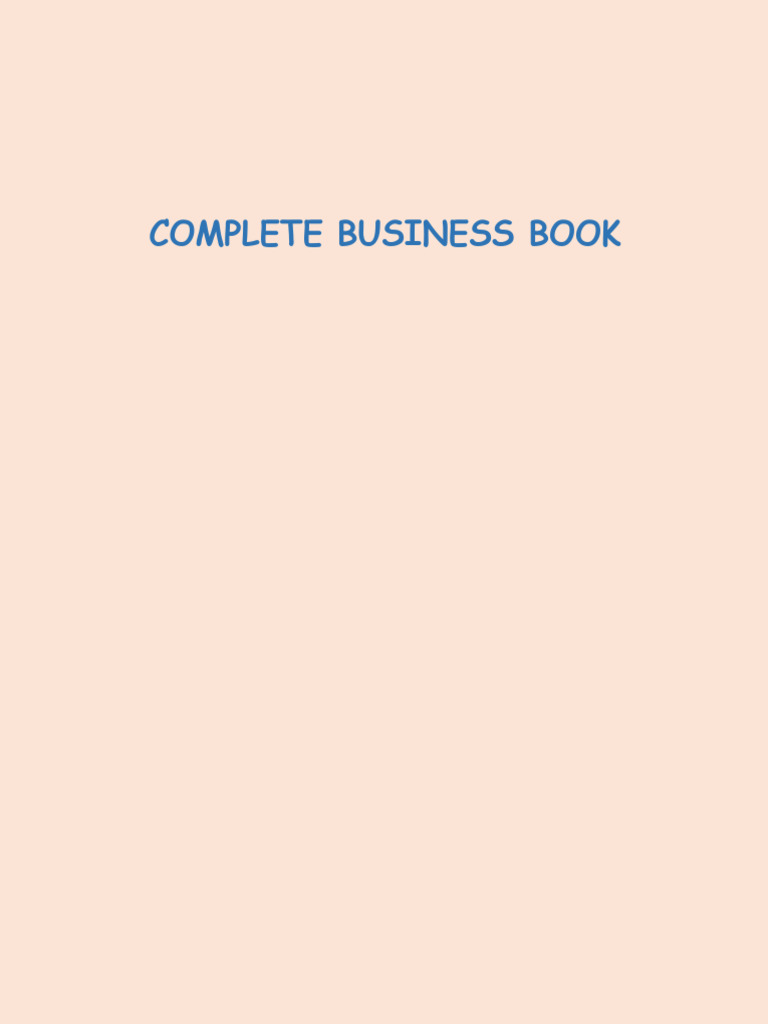 Kcse Form 1 Business Studies Notes | PDF | Goods | Entrepreneurship