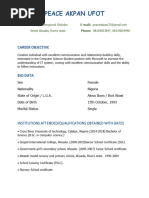 Sample CV - Fake Resume | PDF