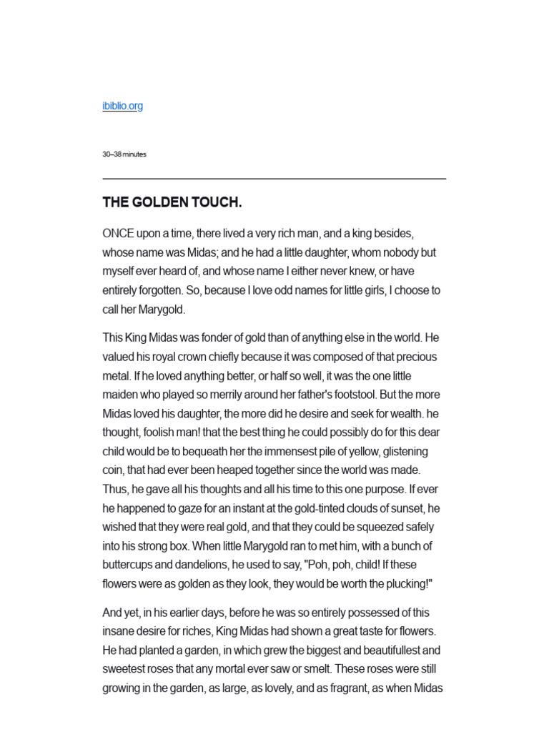 Hawthorne - The Golden Touch | PDF