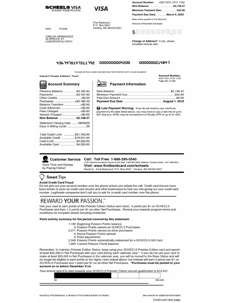 Bank Statement (Card) - 1 | PDF