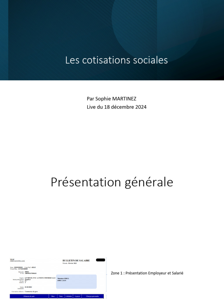 Comprendre les cotisations sociales en France | PDF | Bulletin de ...