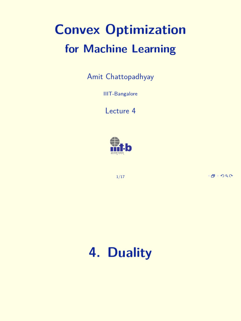 Duality in Convex Optimization | PDF | Mathematical Relations | Mathematics Of Computing