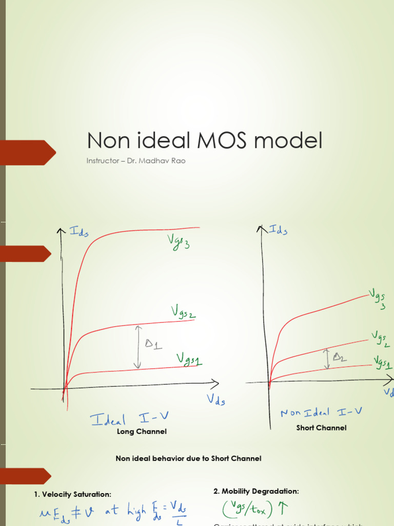 Lecture3 PartA Non Ideal MOS Effects | PDF