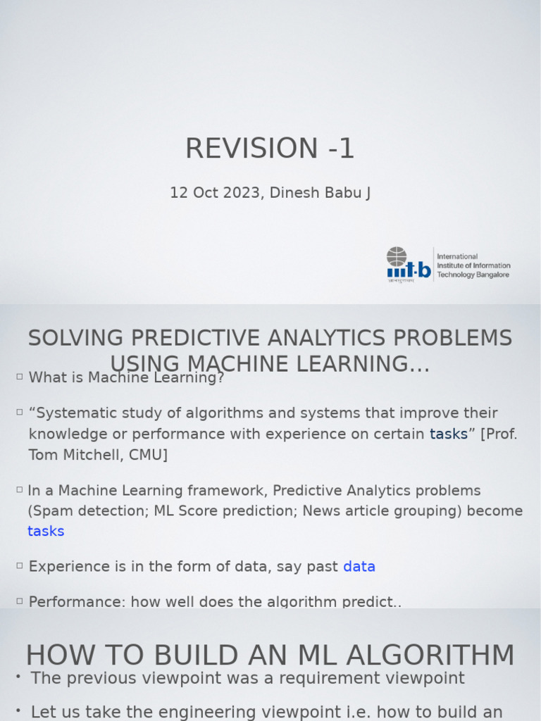 Building Machine Learning Algorithms | PDF | Machine Learning | Mathematical Optimization