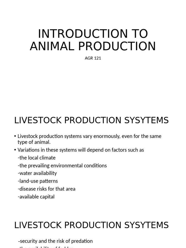 Introduction to Animal Production 4 | PDF | Menstrual Cycle | Livestock