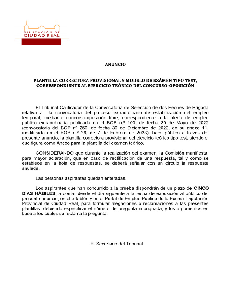 Plantilla Correctora Provisional | PDF | Hormigón | Mortero (Albañilería)