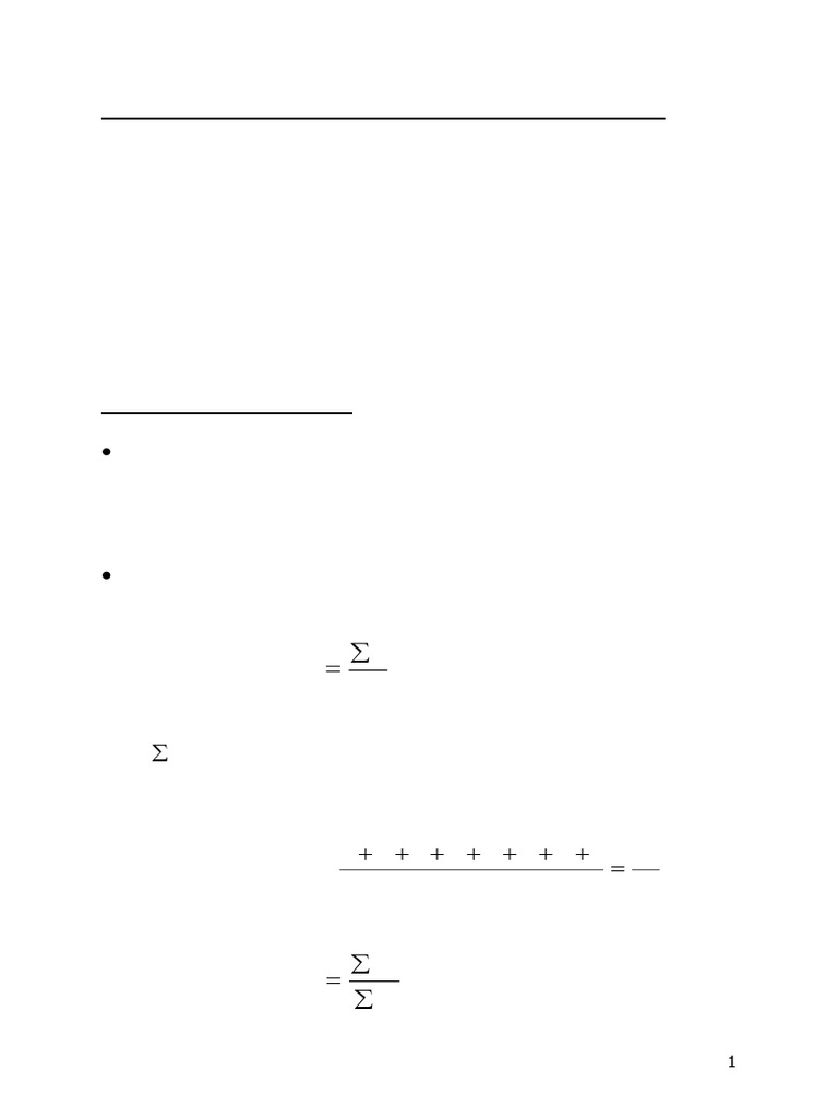 chapter 1.2 | PDF | Mean | Arithmetic Mean
