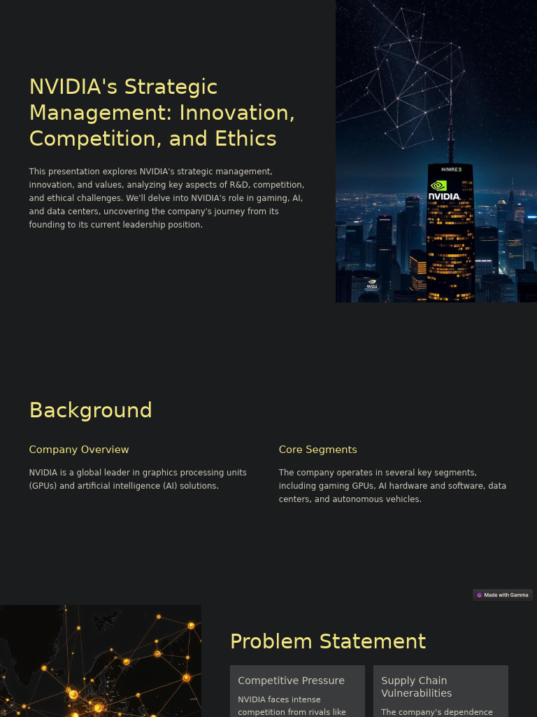 NVIDIA's Strategic Management Insights | PDF | Artificial Intelligence ...