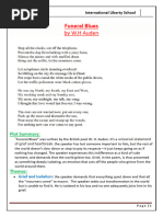 "Funeral Blues" Poem Analysis | PDF | Grief | Poetry