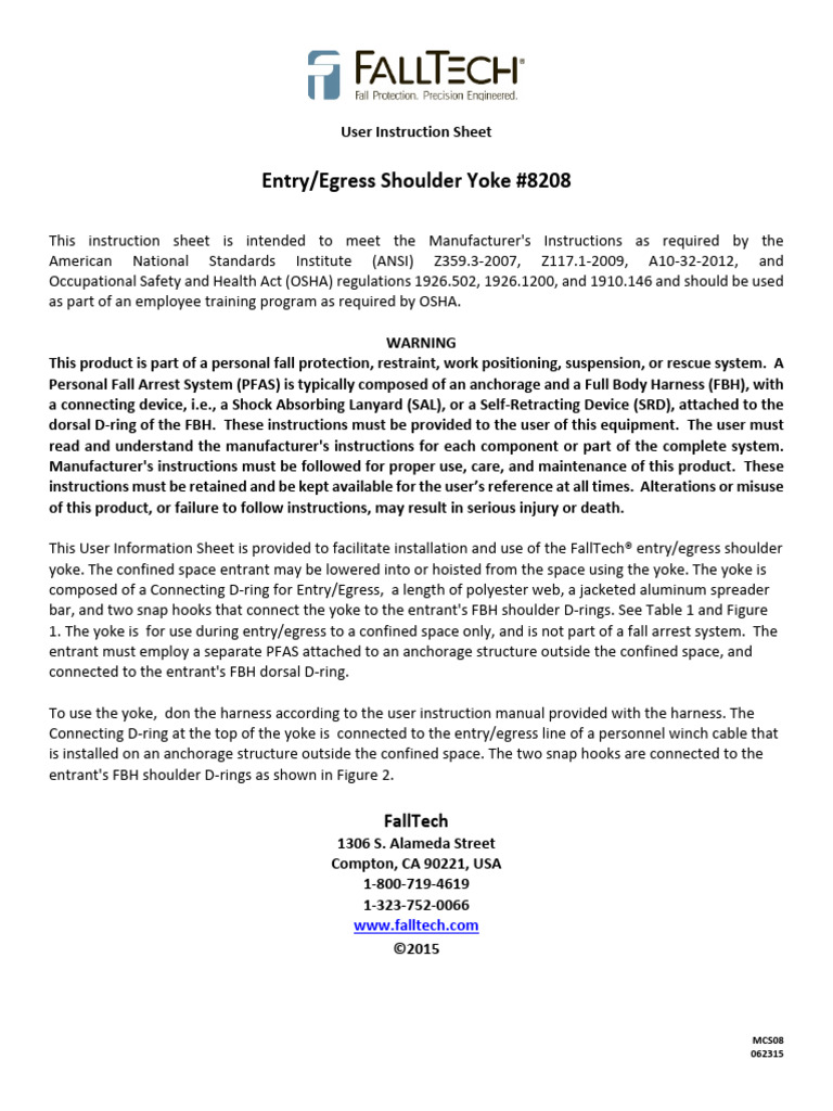 Trapecio Falltech Nylon | PDF