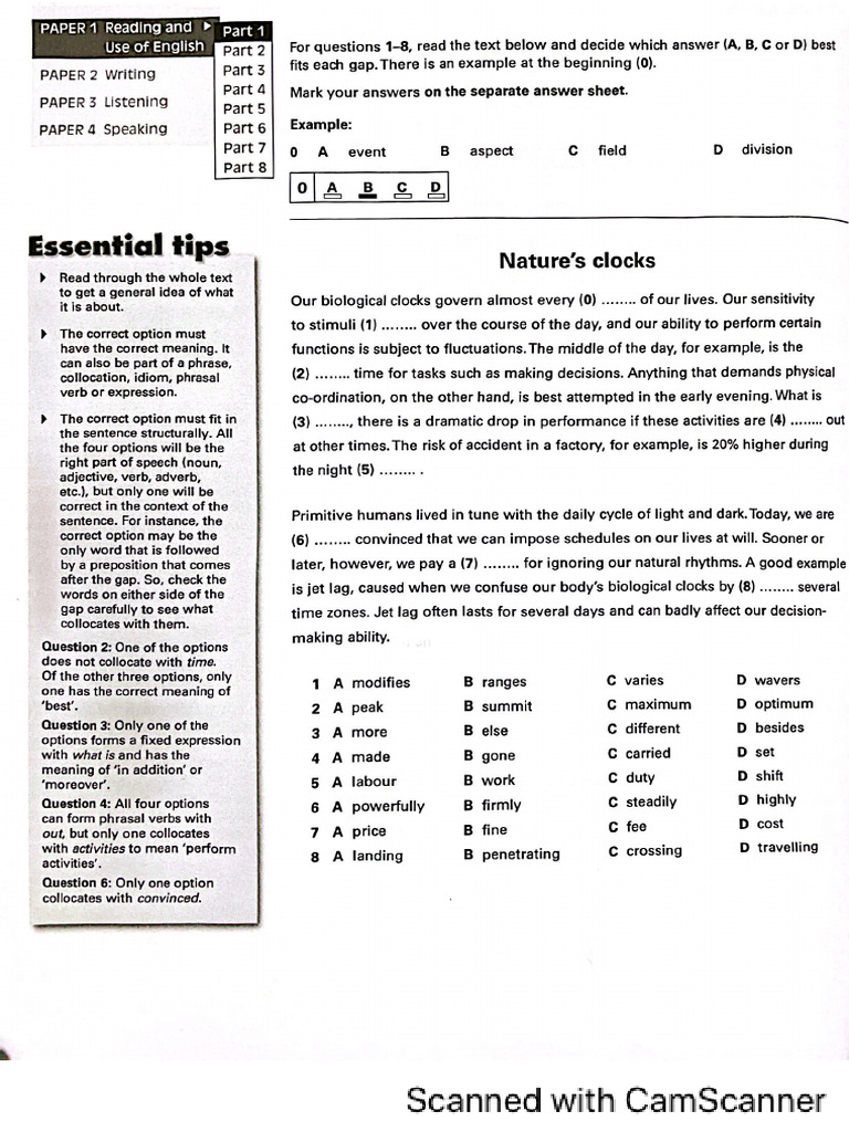 Mock exam 1 CAE | PDF