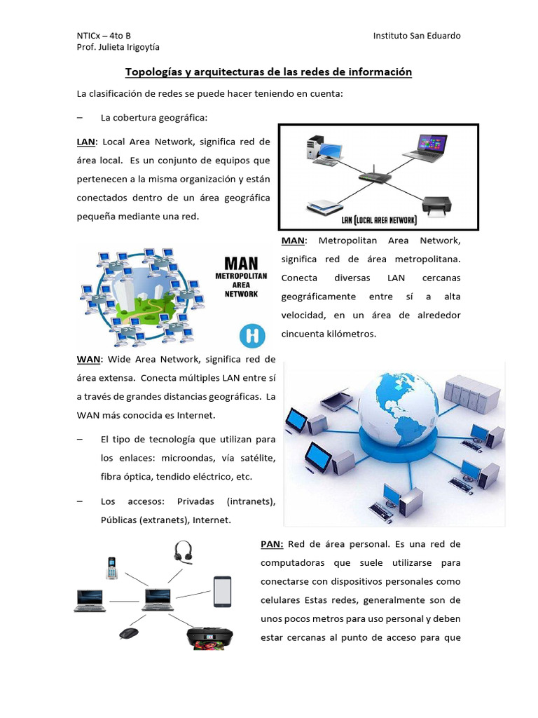 Topologías y Arquitectura de Las Redes de Información | PDF | Topología de la red | Red de ...