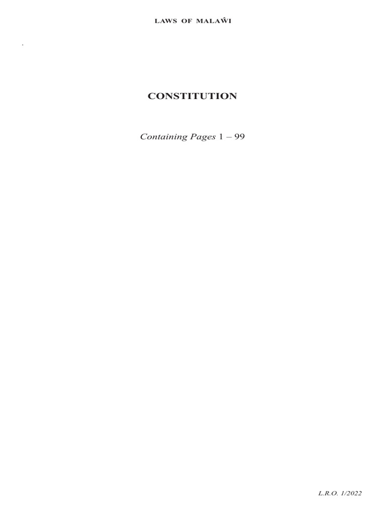 Malawi Constitution Overview 1994 | PDF | Constitution | Acquittal